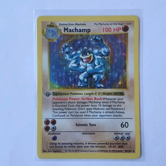 Pokemon | Toys | St Edition Shadowless Nm Holo Machamp 812 | Poshmark
